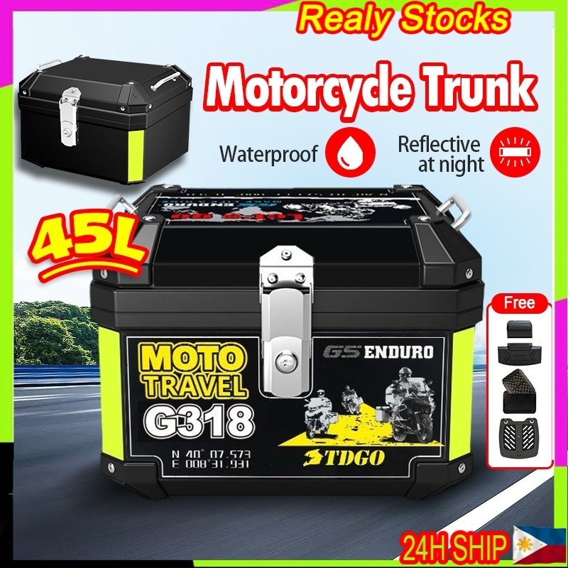 36/45L Motorcycle Box Waterproof Large Capacity Motor TailBox ...