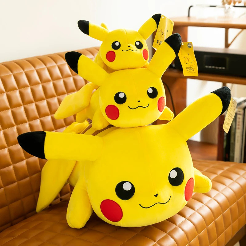 Original Large Pikachu Stuffed Plush Toys Pikachu Plushie Throw Pillow ...