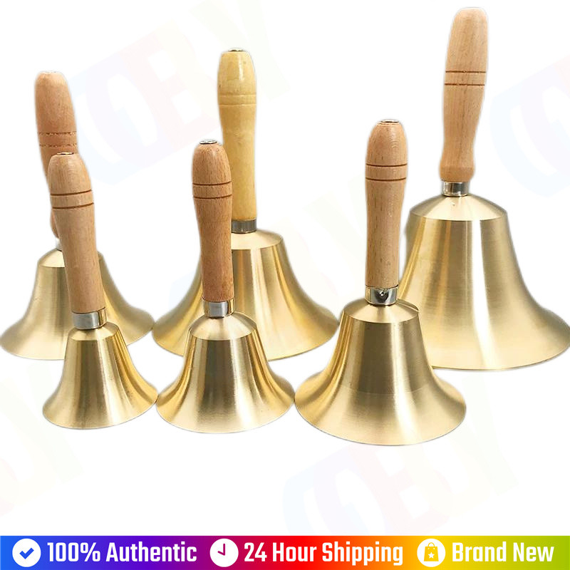 Handbell Desk Ringbell Brass Hand Bell Loud Call Bell With Handle For ...