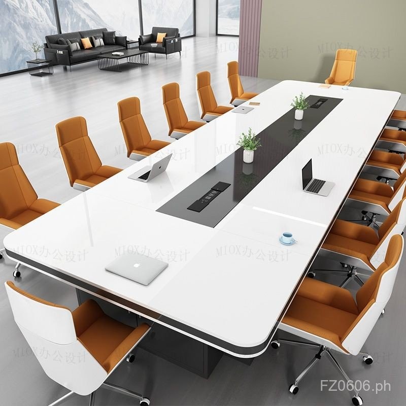Minimalist Long Table Conference Table Meeting Room Modern Lacquered ...