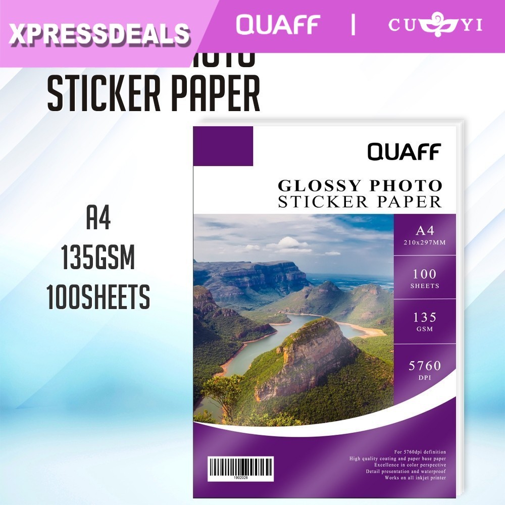 100 sheets/pack QUAFF Photo Sticker Paper for DIY Labels and Stickers ...