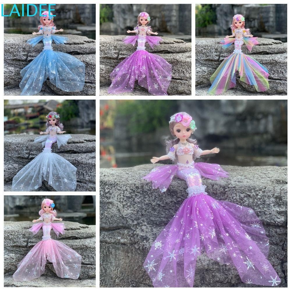 LAIDEE Mermaid Bjd Doll, Movable Colorful Singing Mermaid Doll, Dress ...
