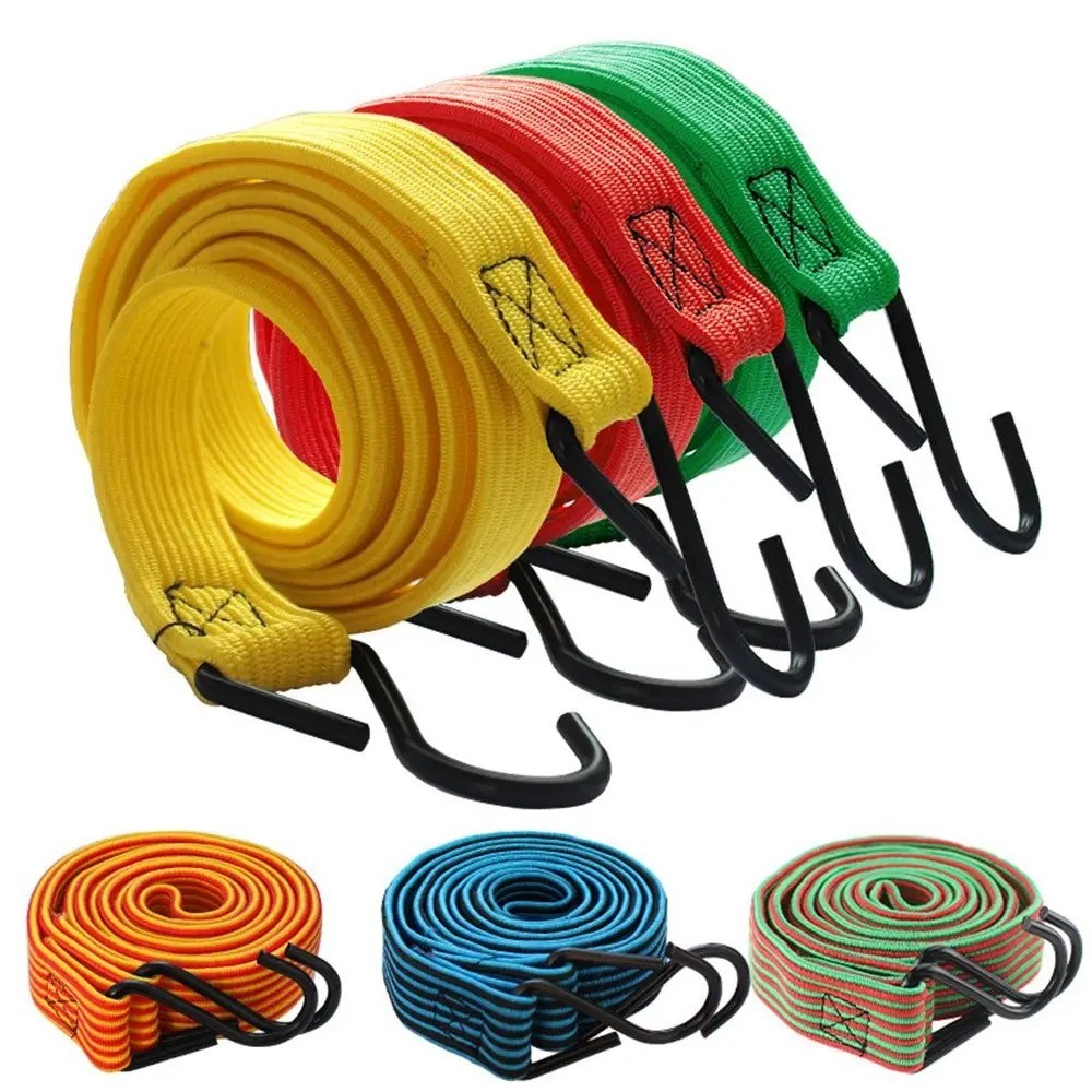 1.8m meters Elastic Rubber Straps Motorcycle Luggage Rope Cord Hooks ...