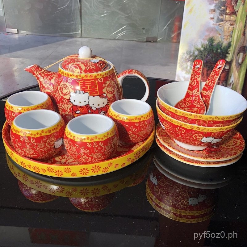 Tea Ceremony Set Wedding Supplies Hong Kong Style Bride Tea Cup Set ...