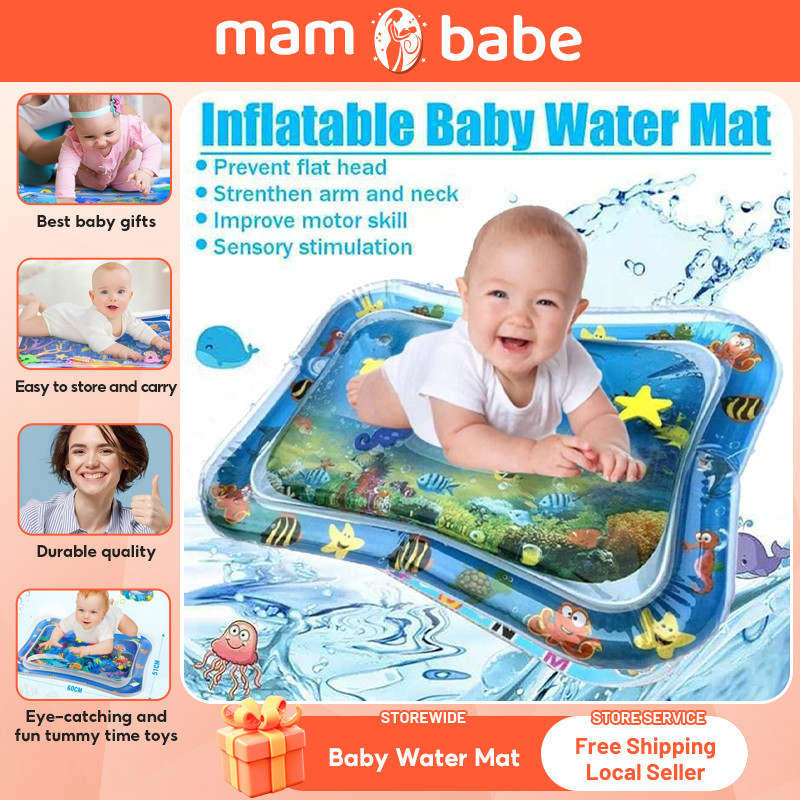 Baby Inflatable Water Play Mat Thicken PVC Toddler Fun Activity Play ...