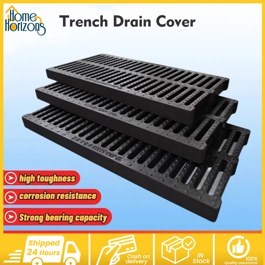Durable Plastic Trench Drain Cover Resin Sewer Cover Grille Plastic ...
