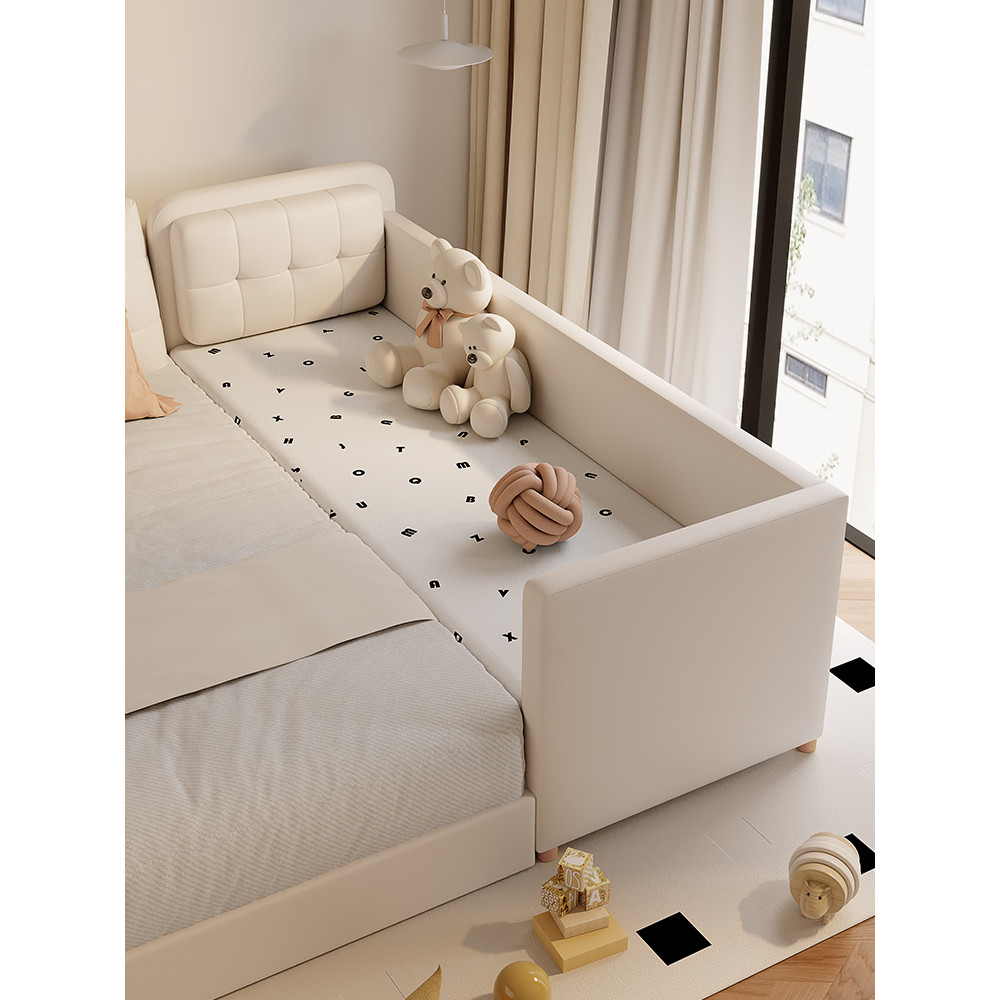 Solid Wood Splicing Bed Baby Crib Side Bed Adult Sleepable Bedside Bed ...