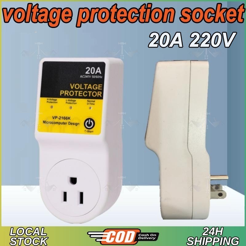 20A 220V Power Delay Voltage/Power Surge Protector Automatic Voltage ...