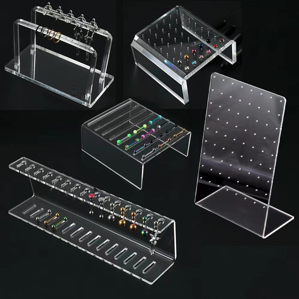 New Acrylic Display Stand Transparent Display Board Earring Holder Stud ...