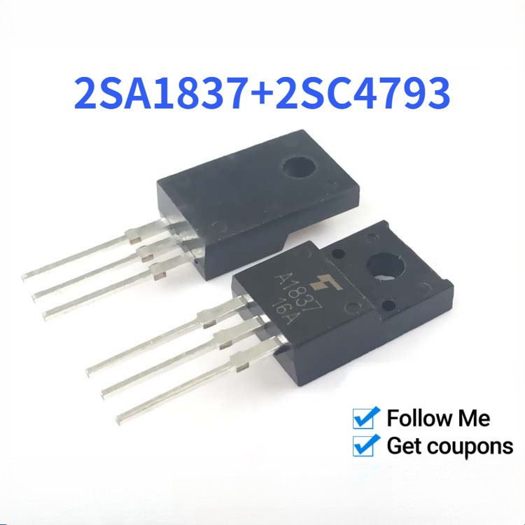 5Pair Original Transistor 2SC4793 2SA1837 C4793 A1837 230V 1A TO220F ...