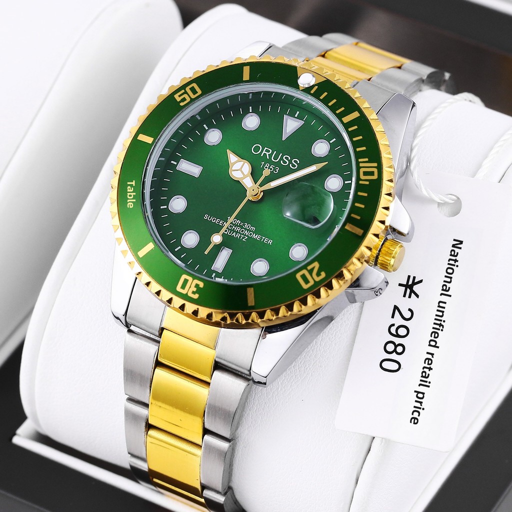 Oruss Calendar Men's Luminous Waterproof High-End Handsome Men's Watch ...