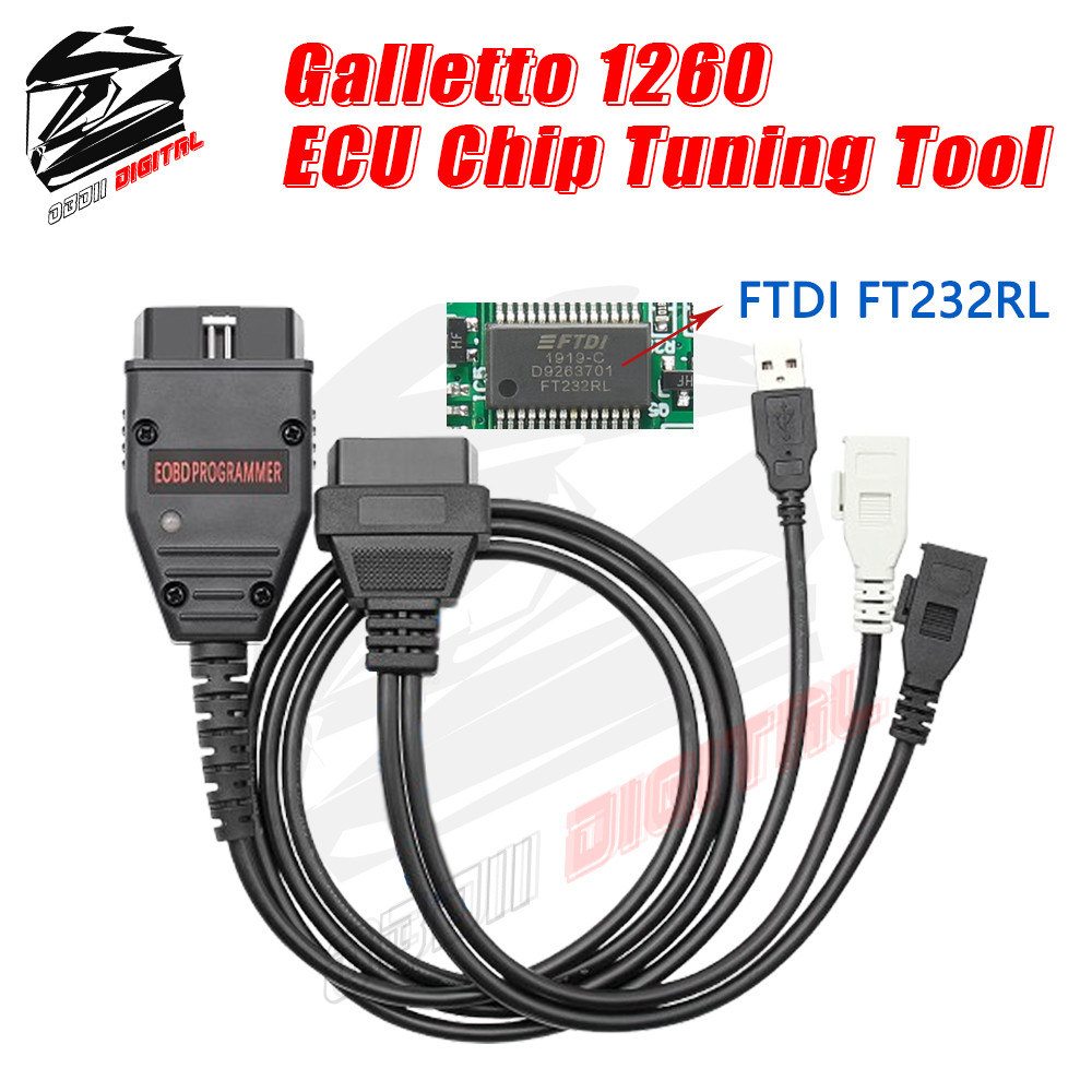 Galletto 1260 ECU Chip Tuning Tool FTDI Chip EOBD / OBD2 ECU Flasher ...