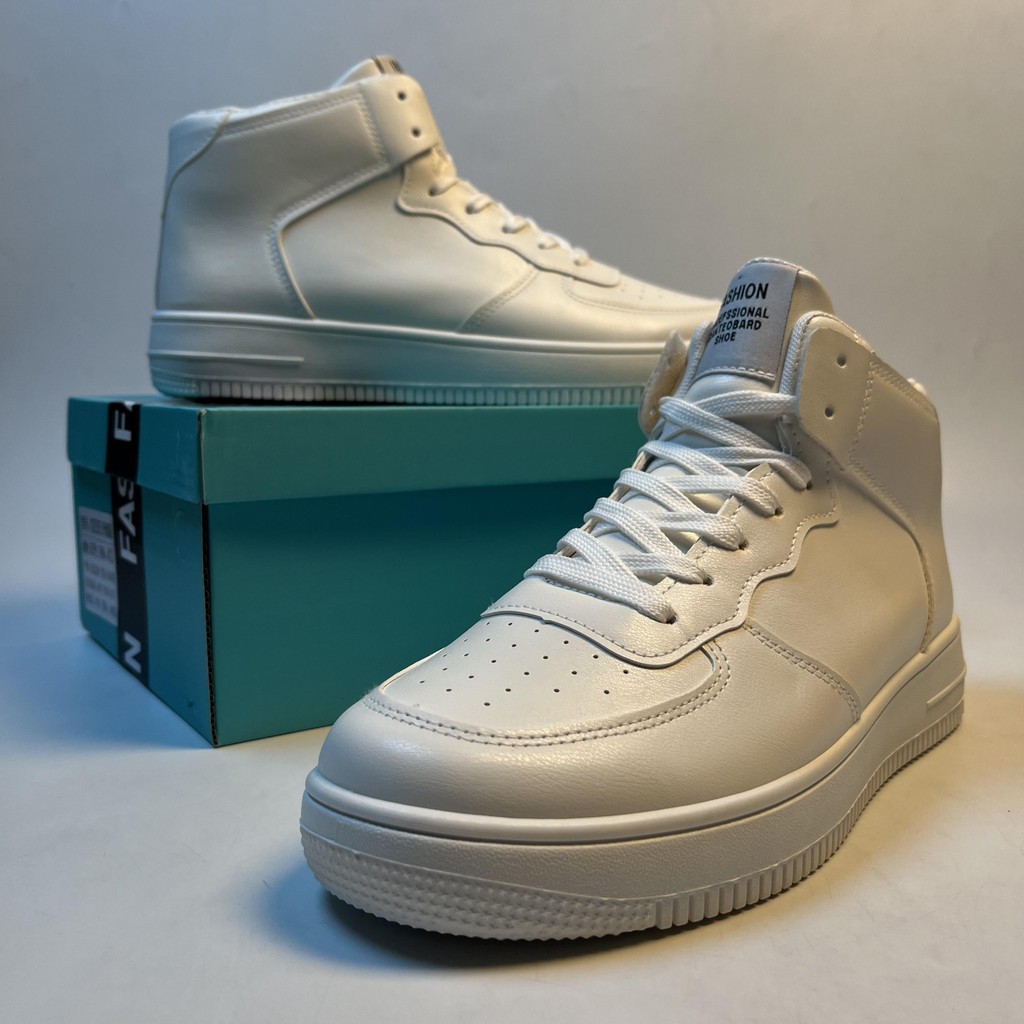 men high cut shoes soft and light weight leather high top men running ...