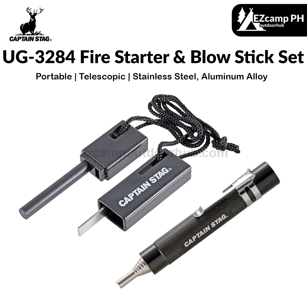 CAPTAIN STAG UG-3284 Fire Starter & Blow Stick Set Igniter Fire ...