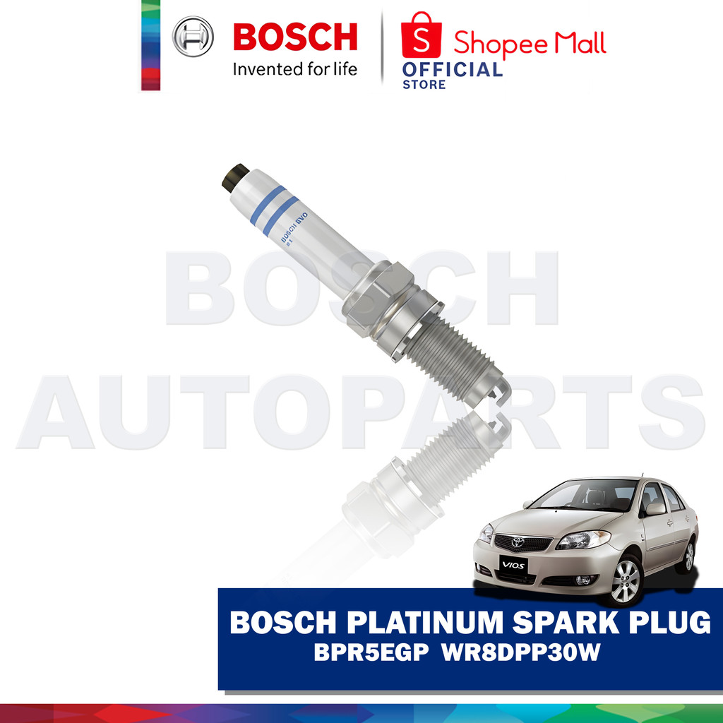 Bosch Spark Plug Platinum WR8DPP30W for Toyota Vios, Corolla, Hiace ...