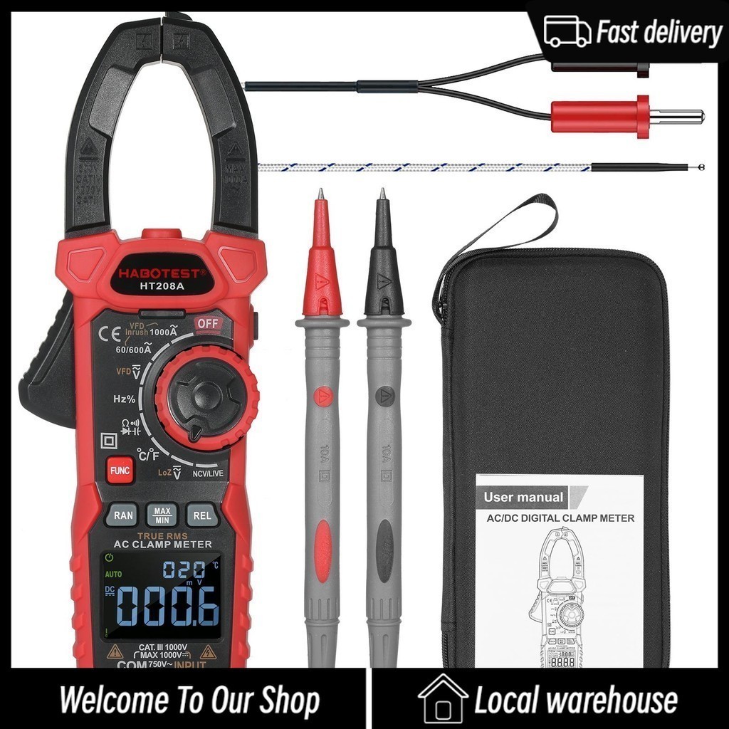 HABOTEST Multi Resistance Ohm Ratio Anto-Ranging VFD with Continuity ...