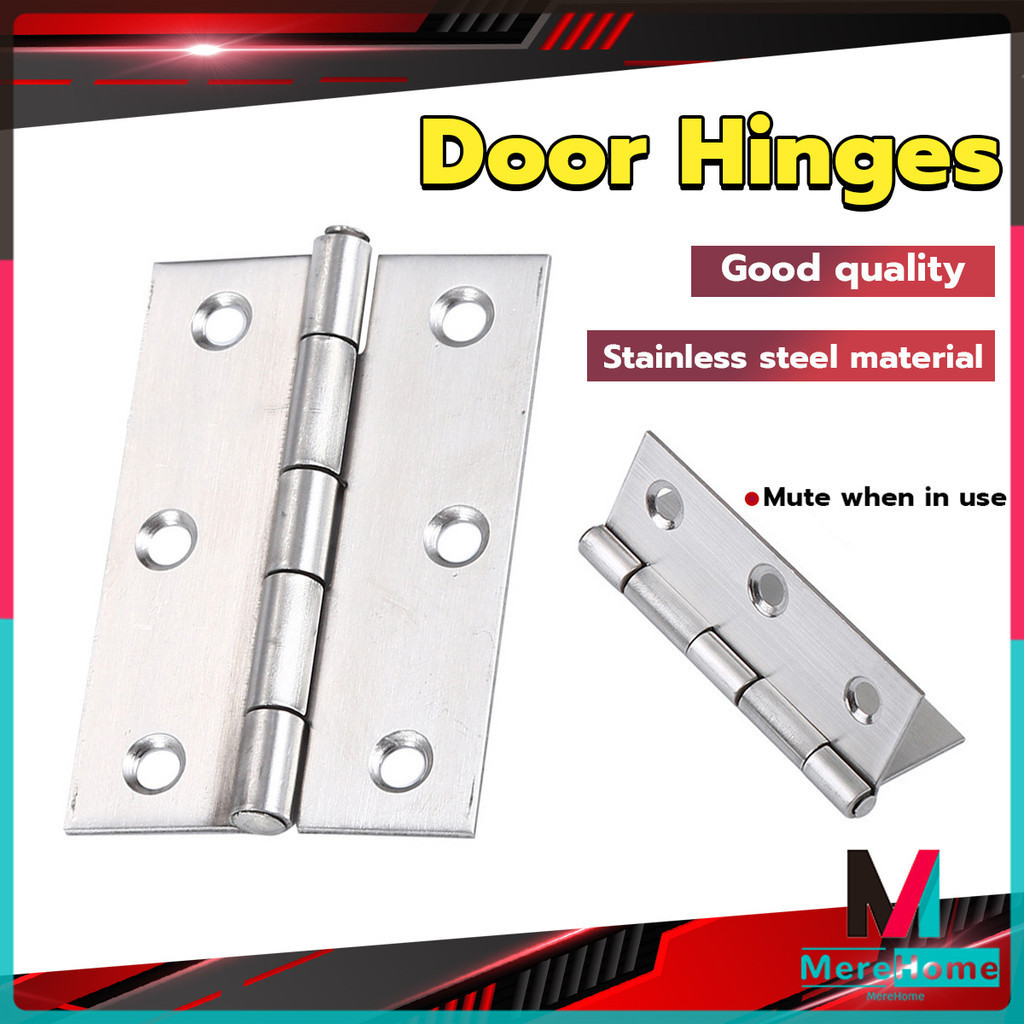 Stainless steel Door Hinges Flat Hinges Solid Wood Door Hinge | Shopee Philippines