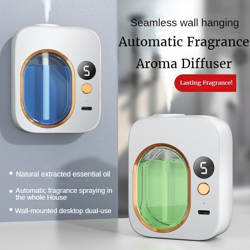 Wall Mount Aroma Diffuser Digital Air Freshener Spray Room Fragrance ...