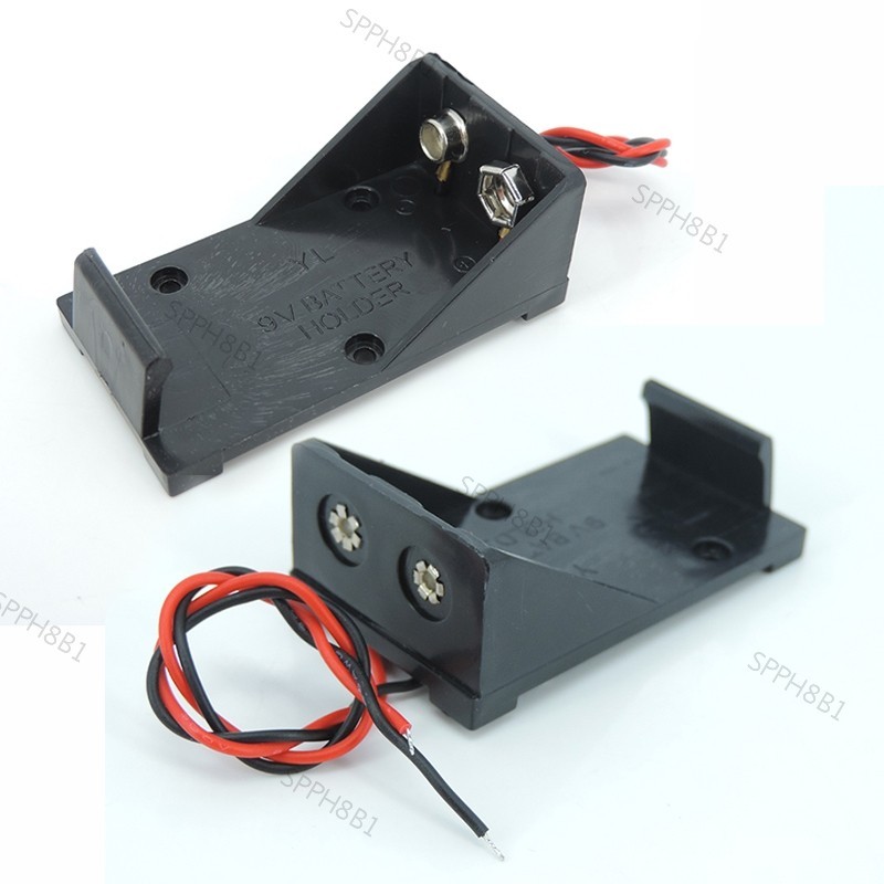 9V Battery Clip Holder 9V Battery Case Box With Wire Leads DIY Single ...