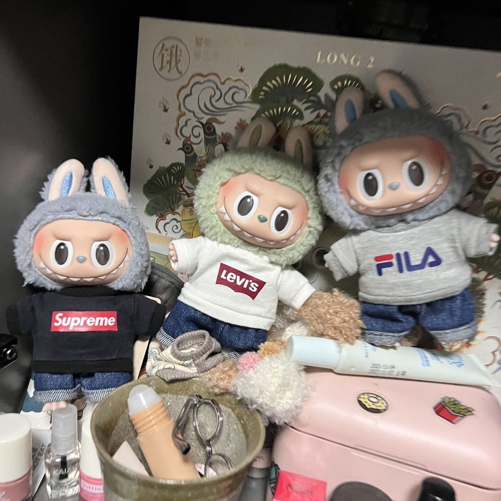 Labubu Baby Clothes Cotton Doll 20cm Boy 15 17cm Bubble Labubu Vinyl ...