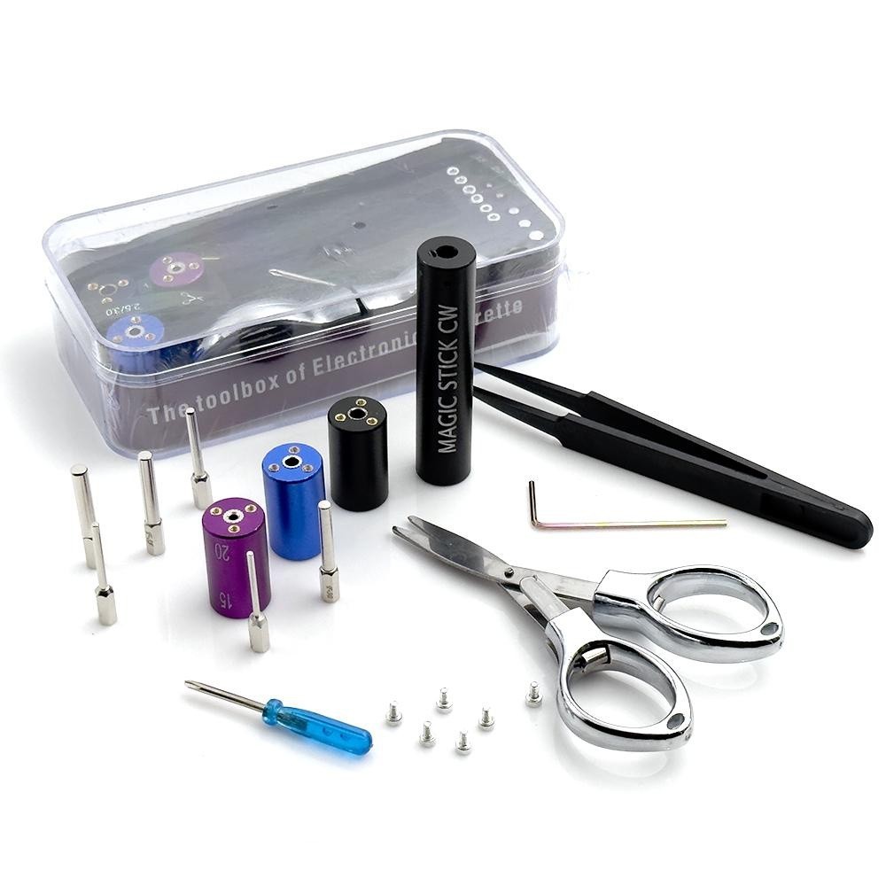 Coil Jig Tool Kit CW-20/ CW-25/ CW-30 Tweezer Scissor Rolling Stick 7 in 1 Coiling Winding ...