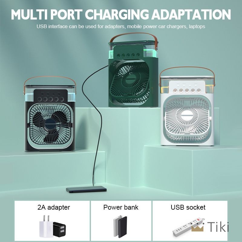 【TiKi.PH】5-hole Spray Humidification Fan Desktop Mini Air Cooler ...