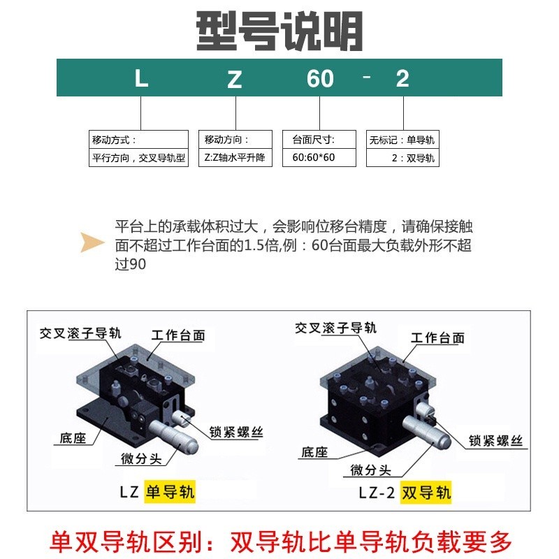 Z-axis manual lift table LZ40/60/80/90/125-2 optical precision fine ...