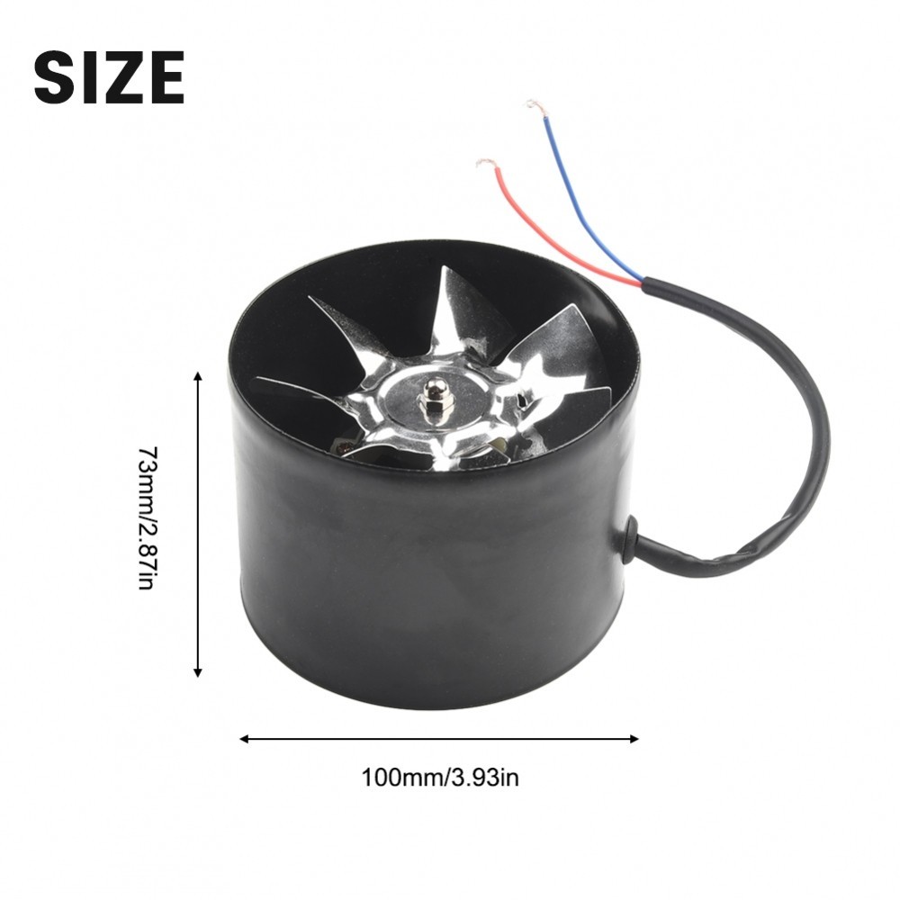 Quiet 100mm Smoke Extractor Fan High performance Inline Pipe Fan for ...