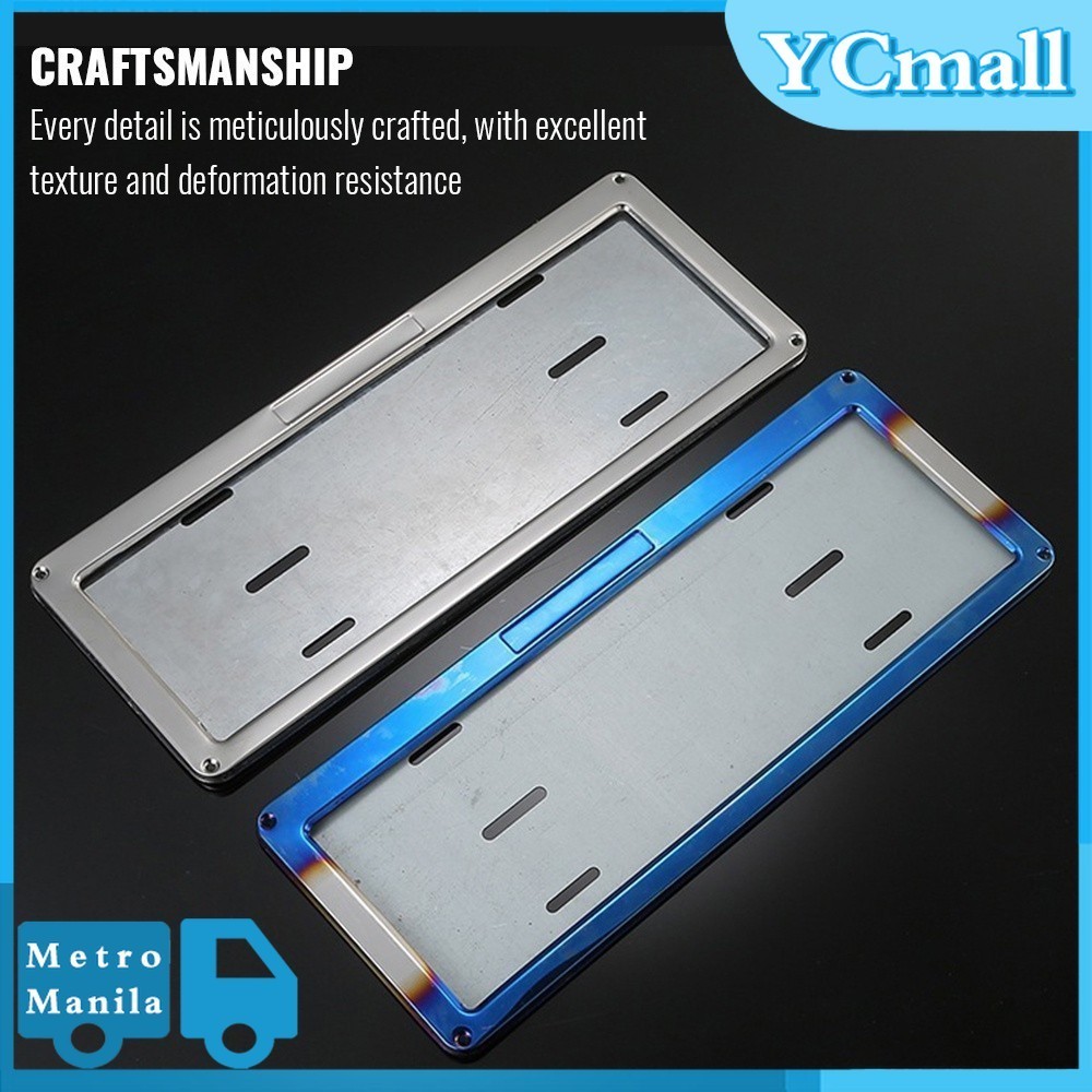 1pcs Car Plate Number Frame Stainless Steel Car License Plate | Shopee ...