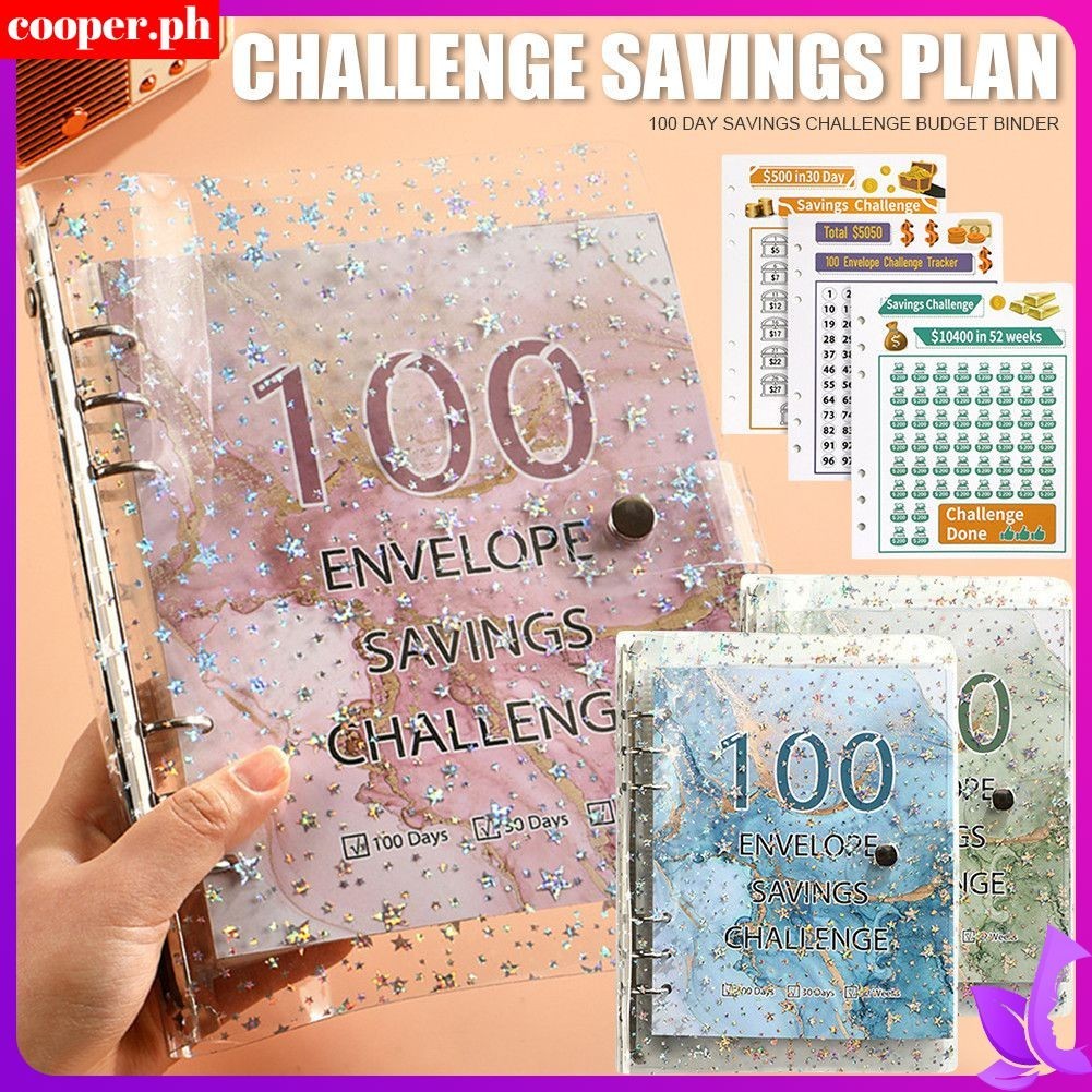 Couples 100 Day Savings Envelope Challenge Budget Binder Cash Loose ...