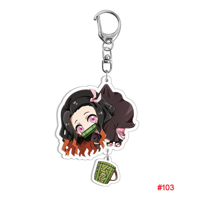 Anime Demon Slayer Kamado Nezuko Acrylic Keychains Tanjirou Cartoon ...