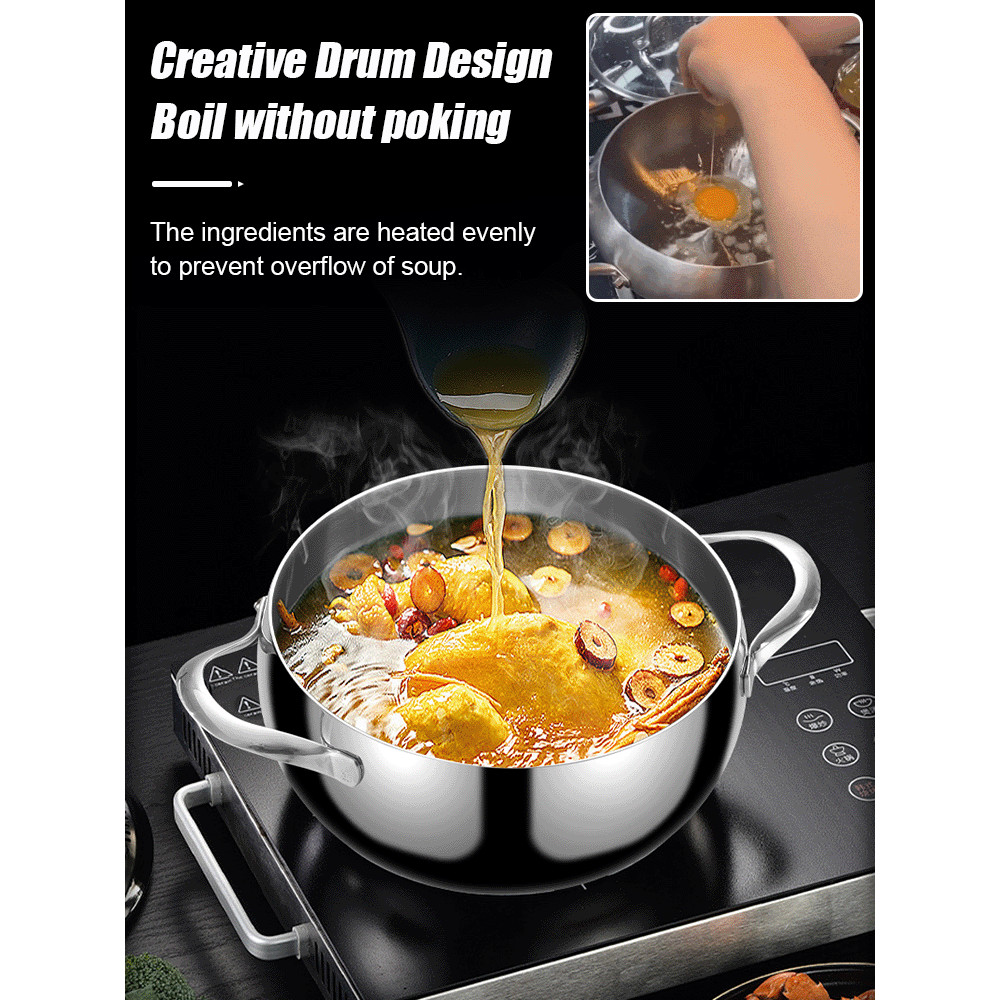 Apple pot extra thick and long multipurpose stainless steel induction ...