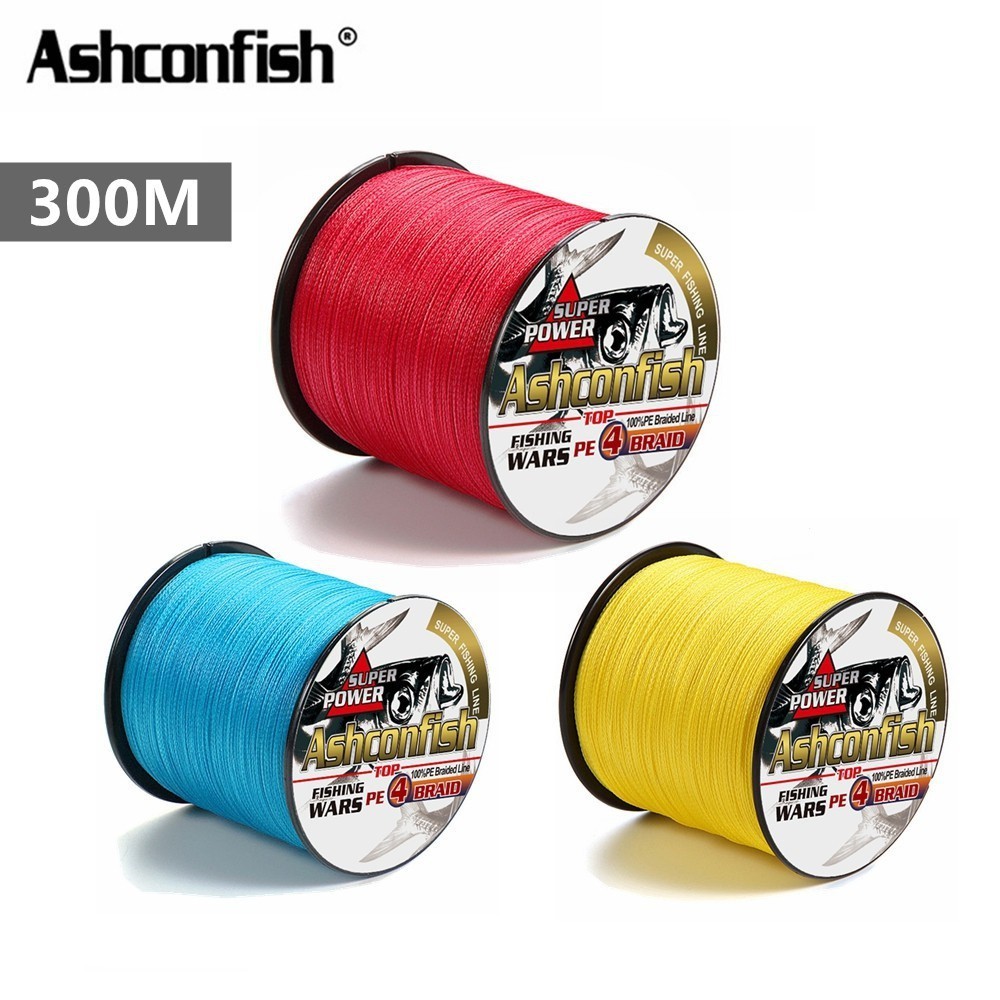 Ashconfish 300M 4 strands Dyneema braided fishing line 2-100lb PE lines ...