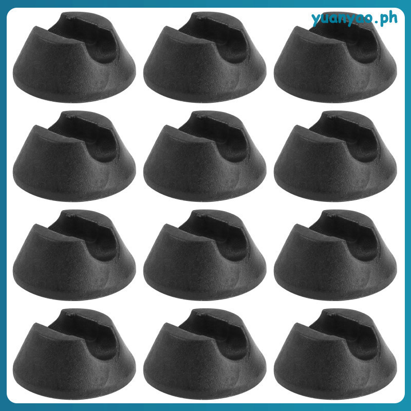 16Pcs Itim na Bilog na Takip ng Paa ng Silya para sa Hairpin Leg na ...