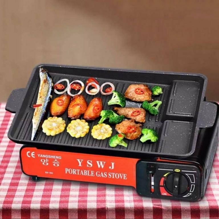 Barbecue Grill Pan Baking Samgyupsal Griller Korean Style Stone ...