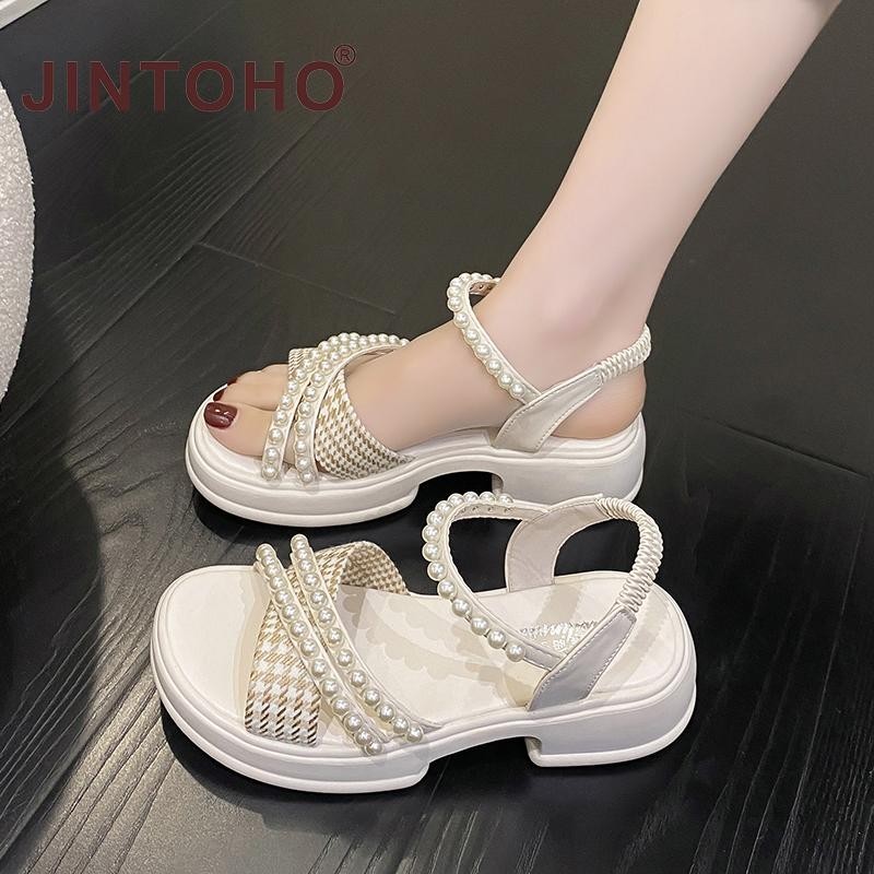 JINTOHO Summer Women Sandals Breathable Non-slip Soft Rubber Ladies ...