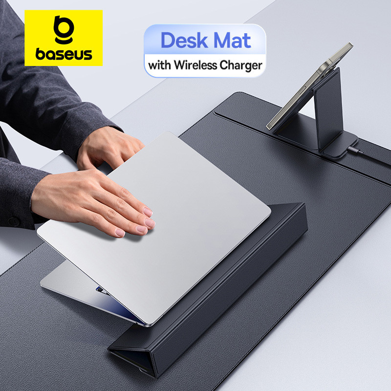 New Sale 】baseus Smart Desk Mat with Wireless Charger for Gaming Office ...