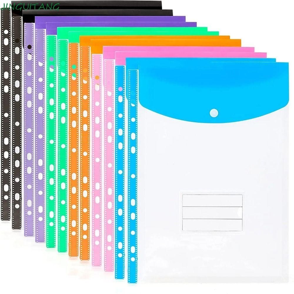 JINGUITANG A4 Expandable Binder Pocket, Loose Leaf 11 Holes Binder Cash ...