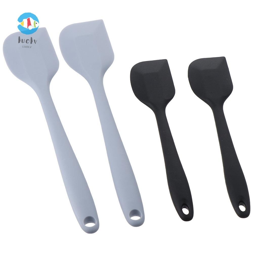 LUOLUVO 4 pcs Silicone Spatula Set, 2 Small and 2 Large Silicone ...