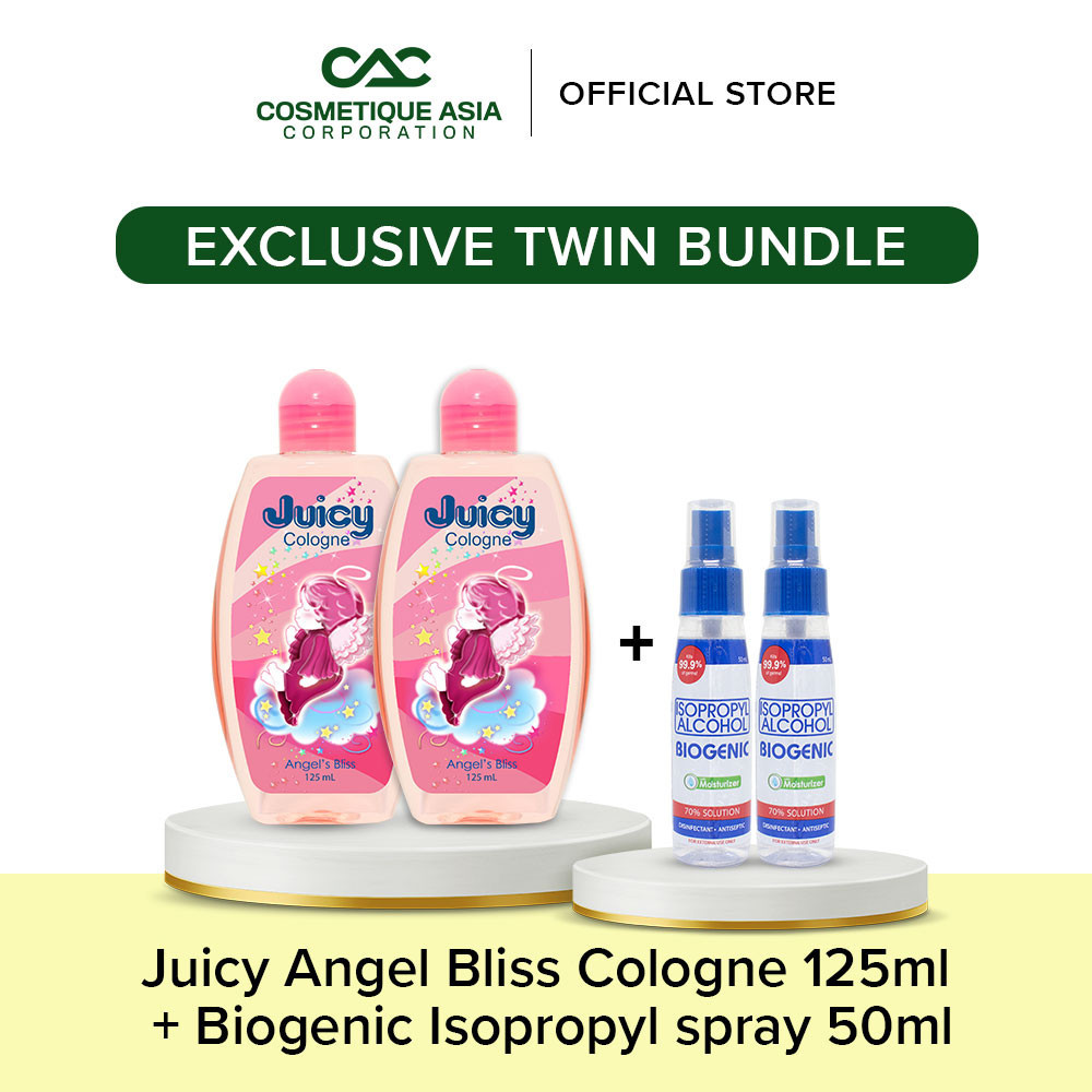 Juicy Cologne Angel's Bliss (Pink) 125 ml - Twin (2pcs) + Biogenic Iso ...