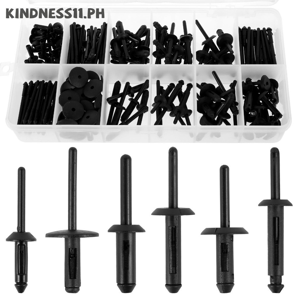 115Pcs Car River Clips Plastic Auto Pop River Assortment with 6 Sizes ...