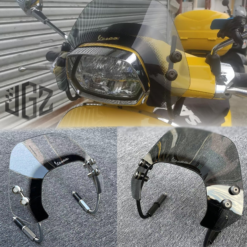 For VESPA S125 2020-2024 2025 Flyscreen Printing Visor Scooter Racing ...