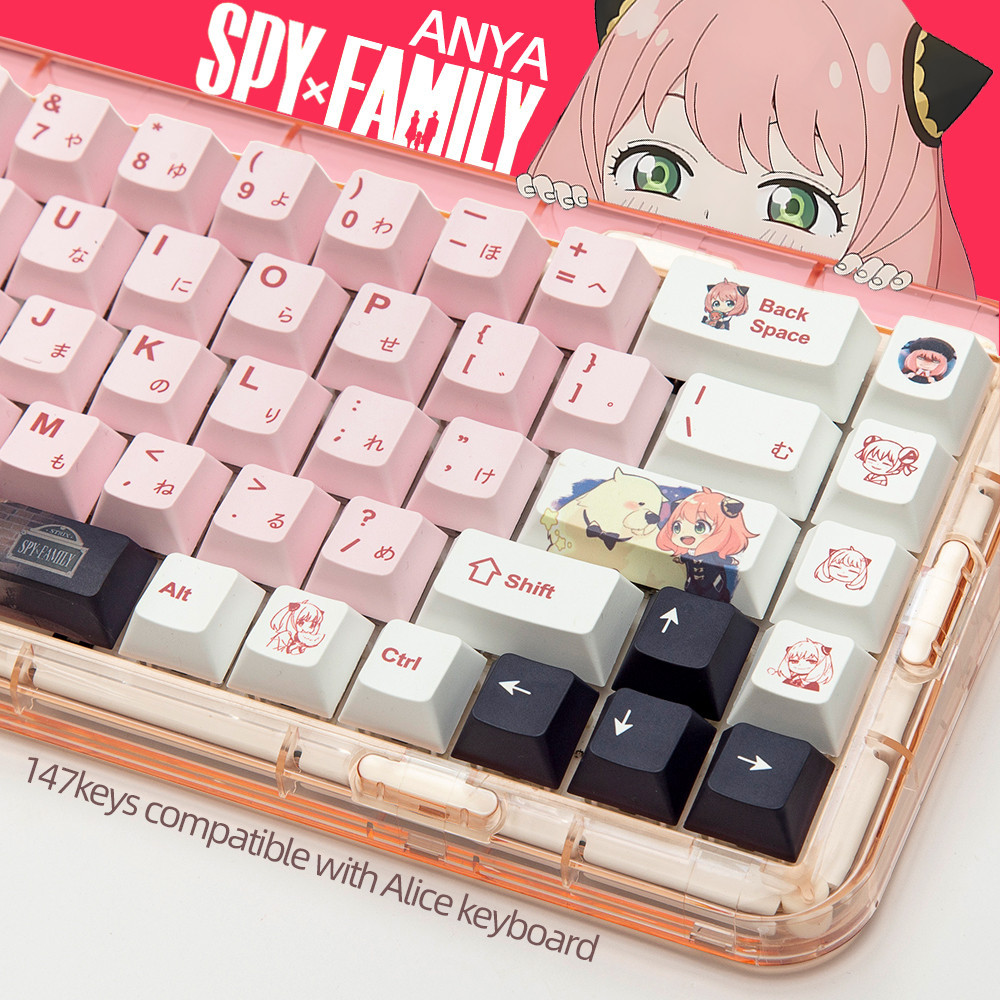 PBT Keycaps SPY-FAMILY 147Keys/Set Cherry Profile Custom Keycaps for ...