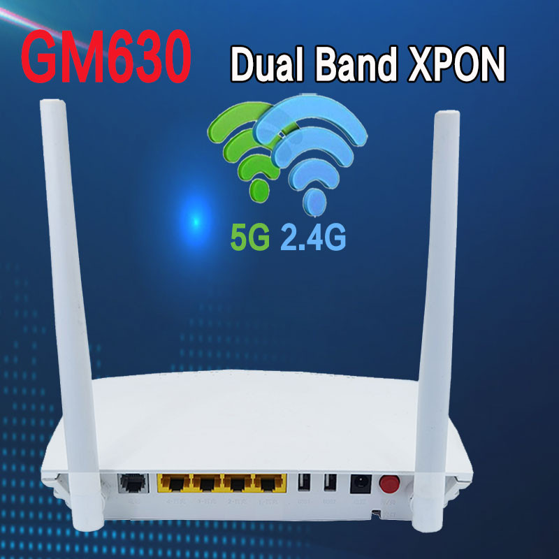 XPON Gpon EPON onu ont GM630 dual band4GE WLAN+2.4g&5g WIFI English ...
