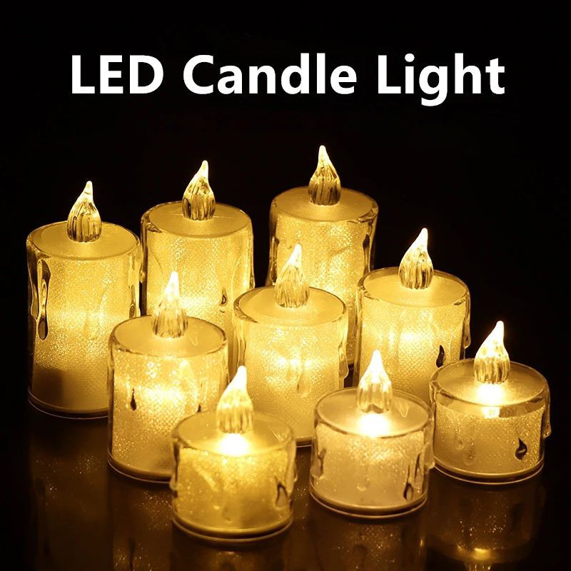 Flameless Crystal Lamp Led Candle - Transparent Electronic Tea Light ...