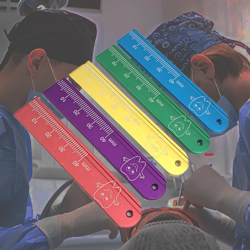 Aluminium Dental Endo Rulers with Span Measure Scale Root Canal Length ...
