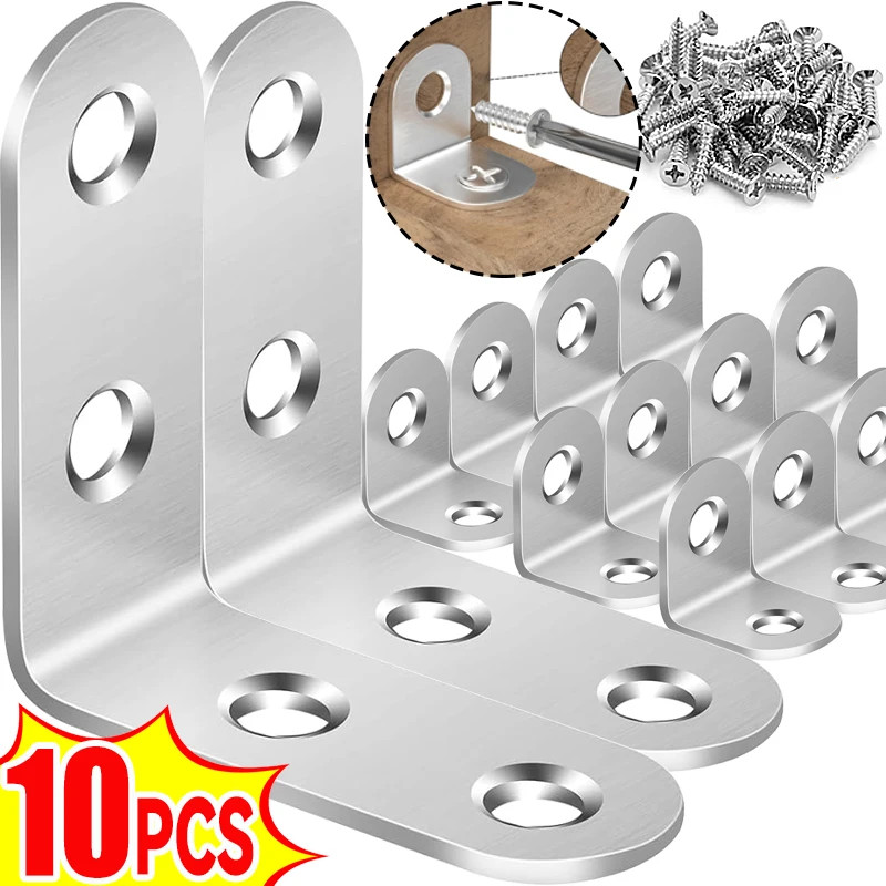 Stainless Steel L-Shaped Bracket with Screws / 90 Degree Angle Joint ...