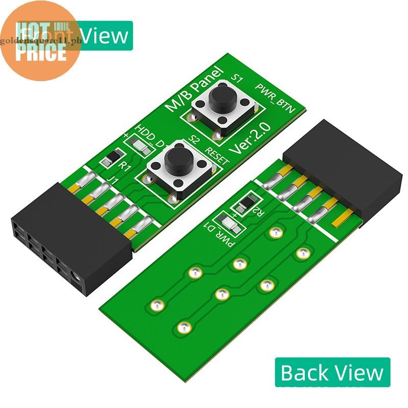 GOLDEN 2x5-Pin To Reset Button + Power ON/OFF Button Switch Board ...