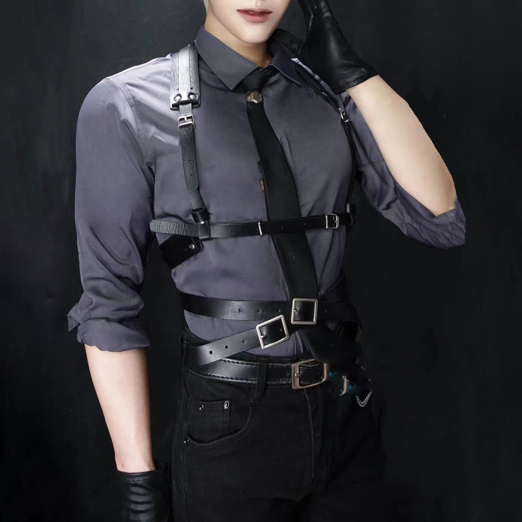 Mens PU Leather Binding Straps Decorative Waistbands Men Women Body ...