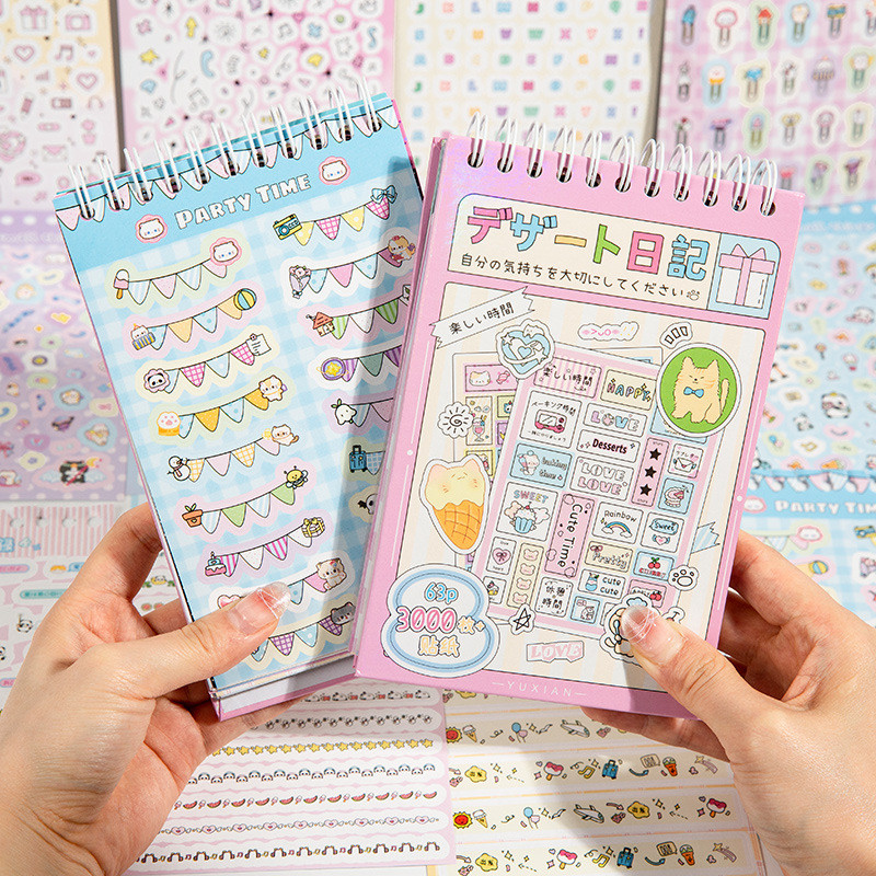 INS 63 Sheets Graffiti Coil Sticker Book DIY Material Notebook ...